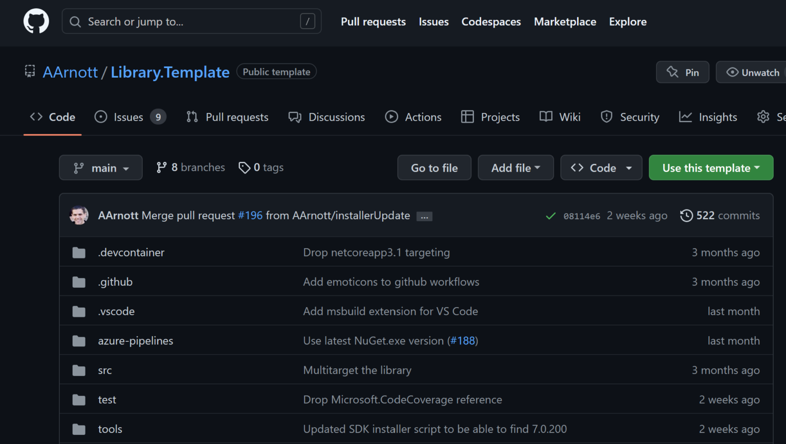 Librarytemplate A Git Repo Template For Net Development Jmpinline